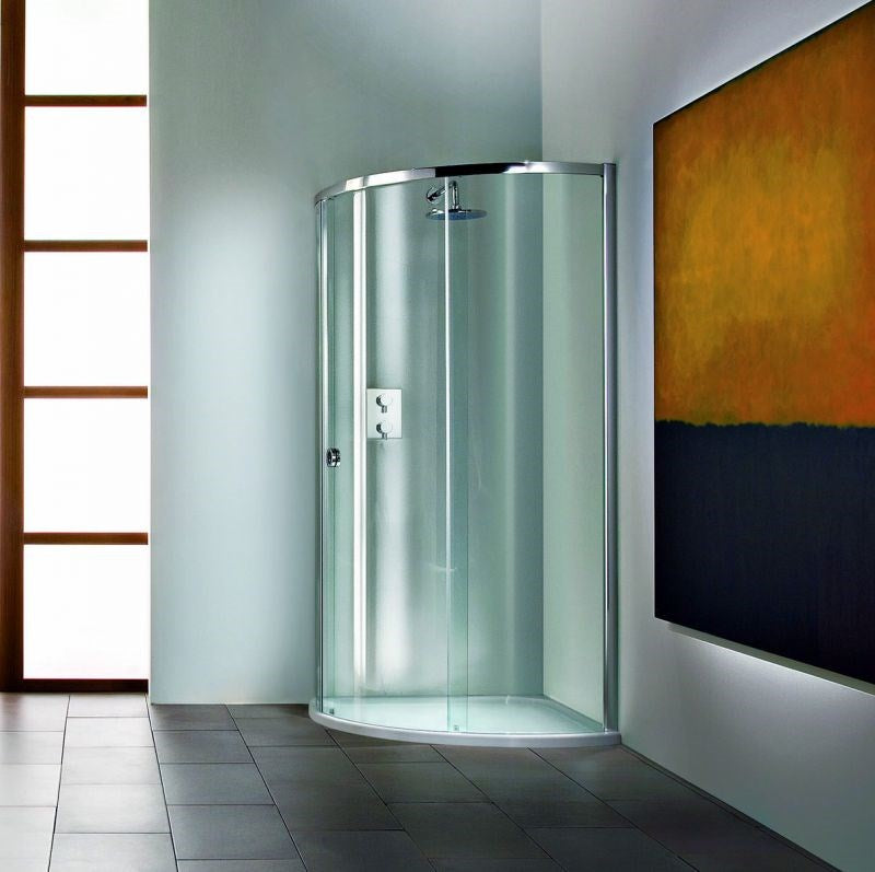 Matki - Radiance Curved Corner Surround with Slimline Tray- NRXC920 ...